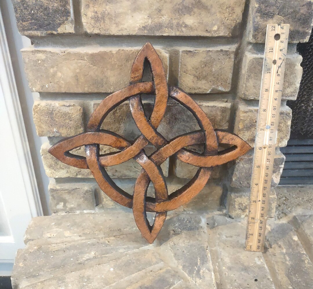 Compass Rose Knot - Hand Cut and Carved Irish Celtic Compass Rose Knot ...