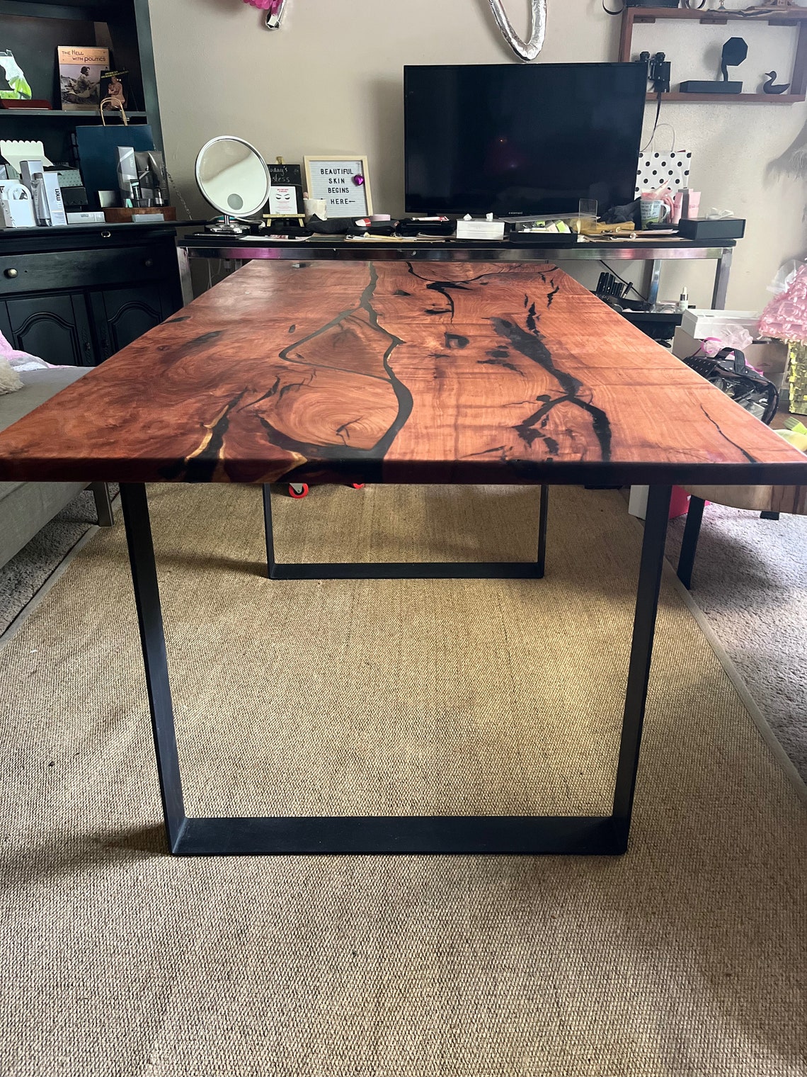Mesquite "black Swamp" Dining Table - Etsy