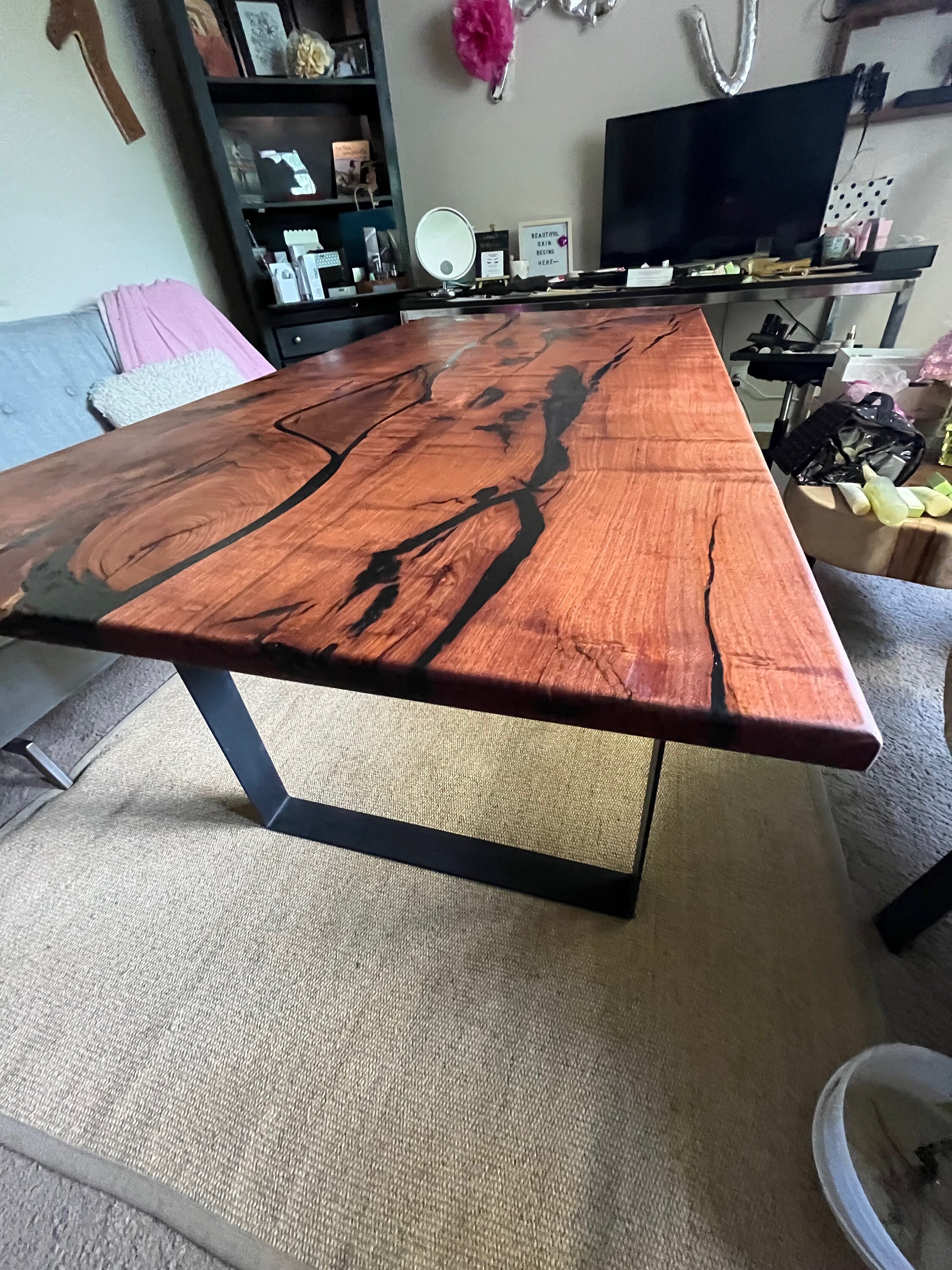 Mesquite "black Swamp" Dining Table - Etsy
