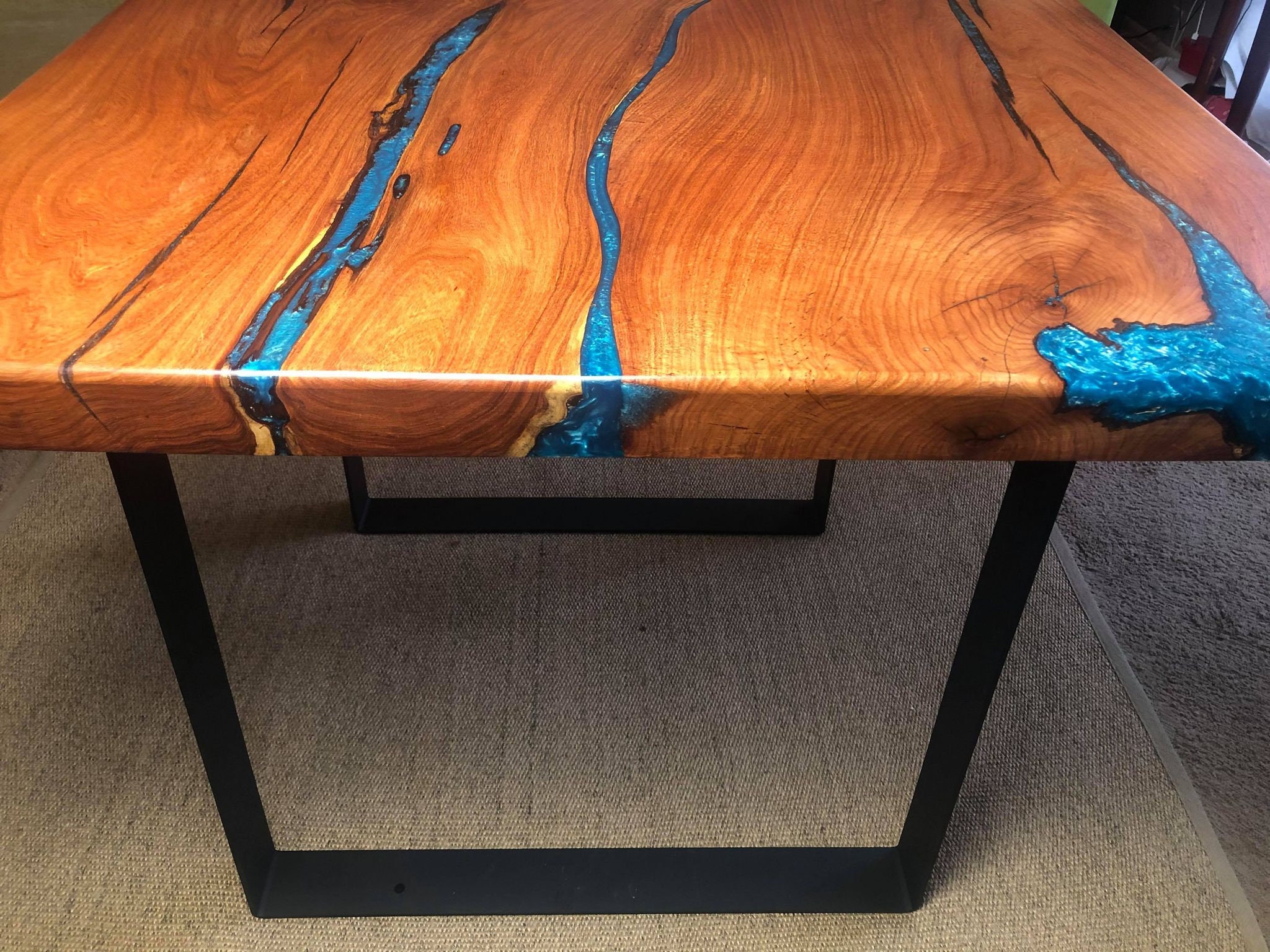 Mesquite and Turquoise Burl Slab Stream Table - Etsy