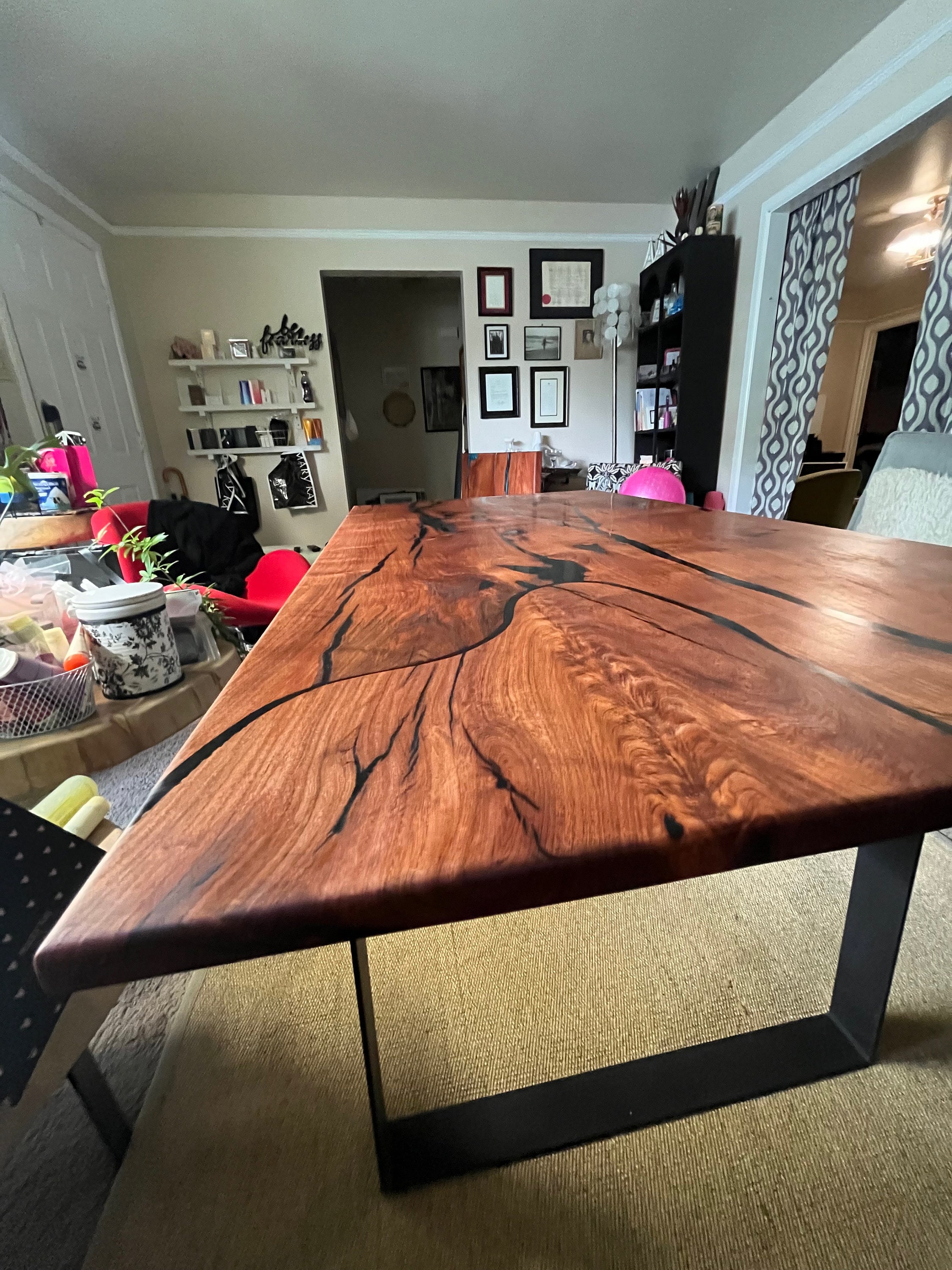 Mesquite "black Swamp" Dining Table - Etsy