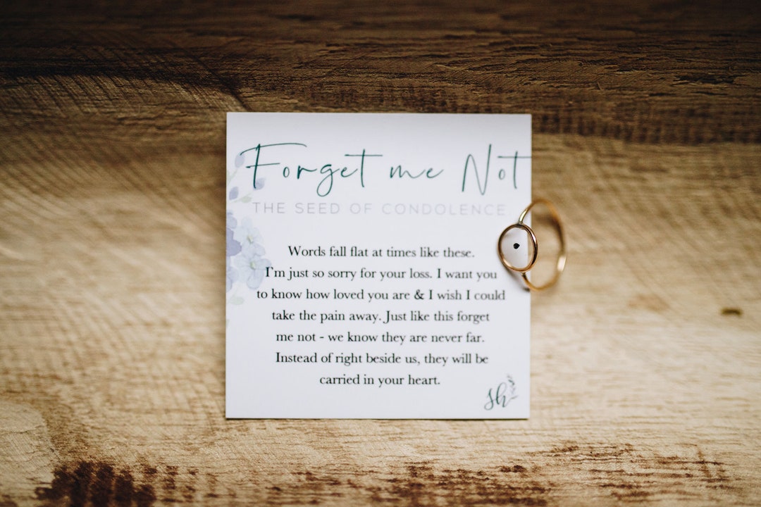 Gift for Loss. Condolence Ring. Gift for Grief. Sympathy Gift ...