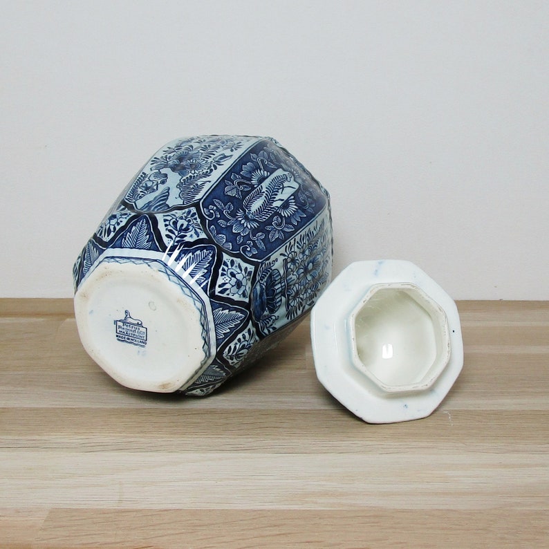 PETRUS REGOUT & Co Royal Sphinx Late 1800s DELFT Blue and White Vase ...