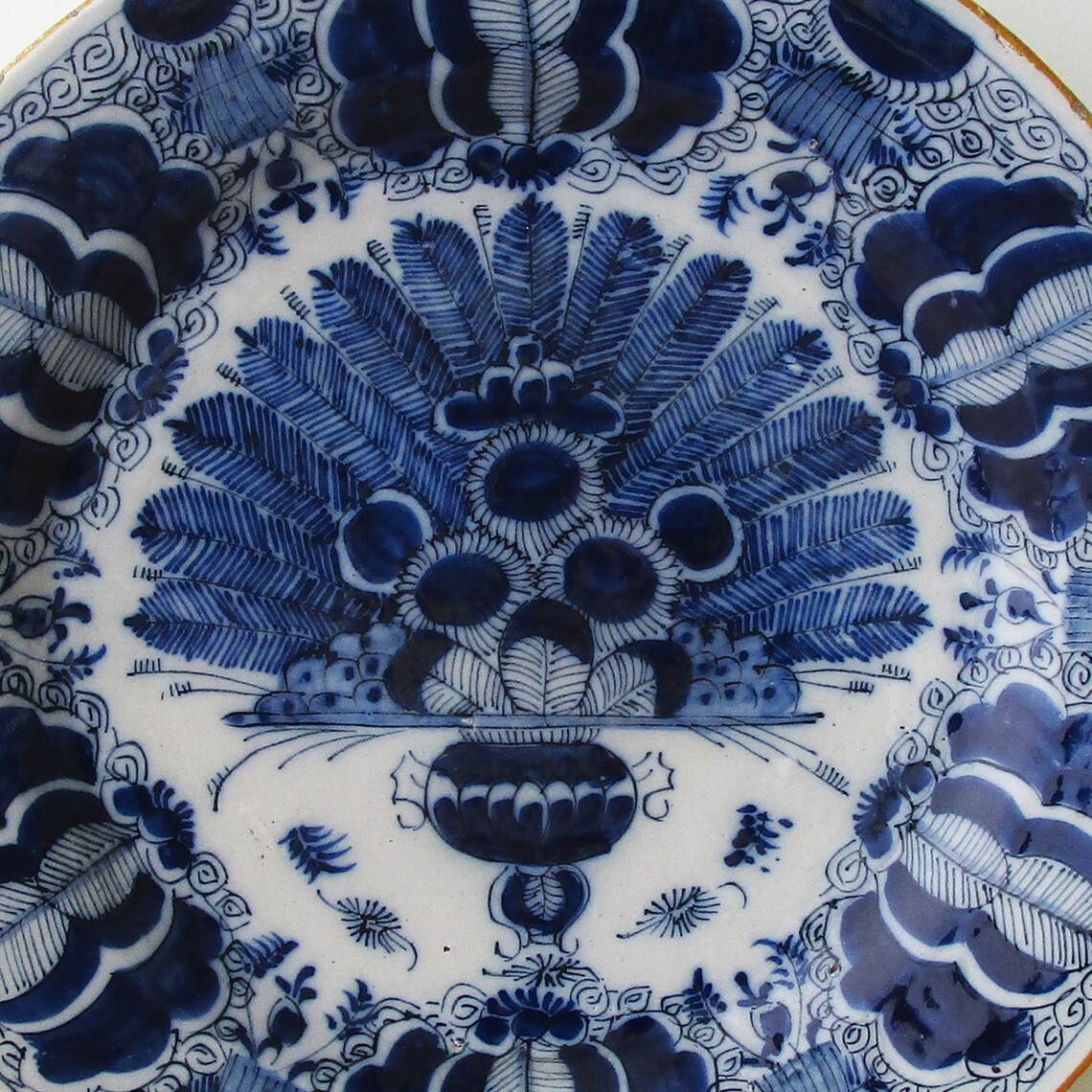 Antique 1700s - De PORCELEYNE CLAEUW - Large DELFT Blue Charger / Wall ...