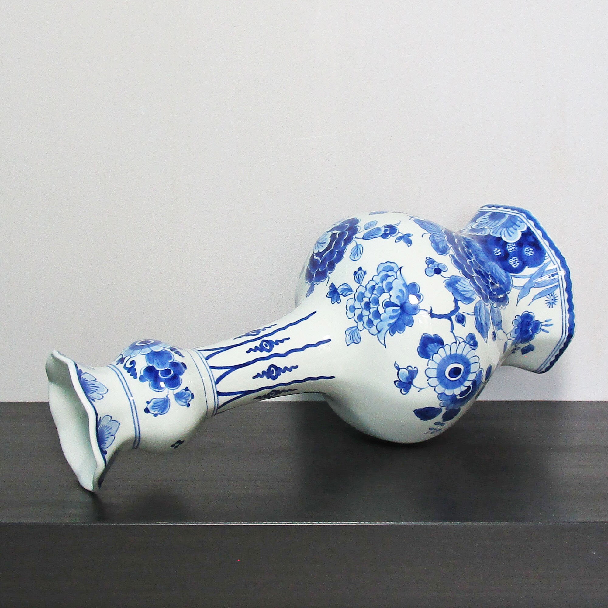 PORCELEYNE FLES, Royal DELFT Blue and White Knob Vase From 1971 33.5 Cm ...