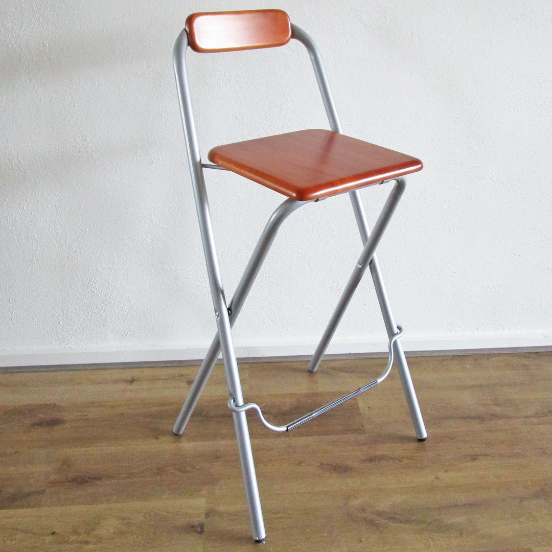 Vintage IKEA DENNIS 1990s Bar Stool / Folding Chair Wood - Etsy