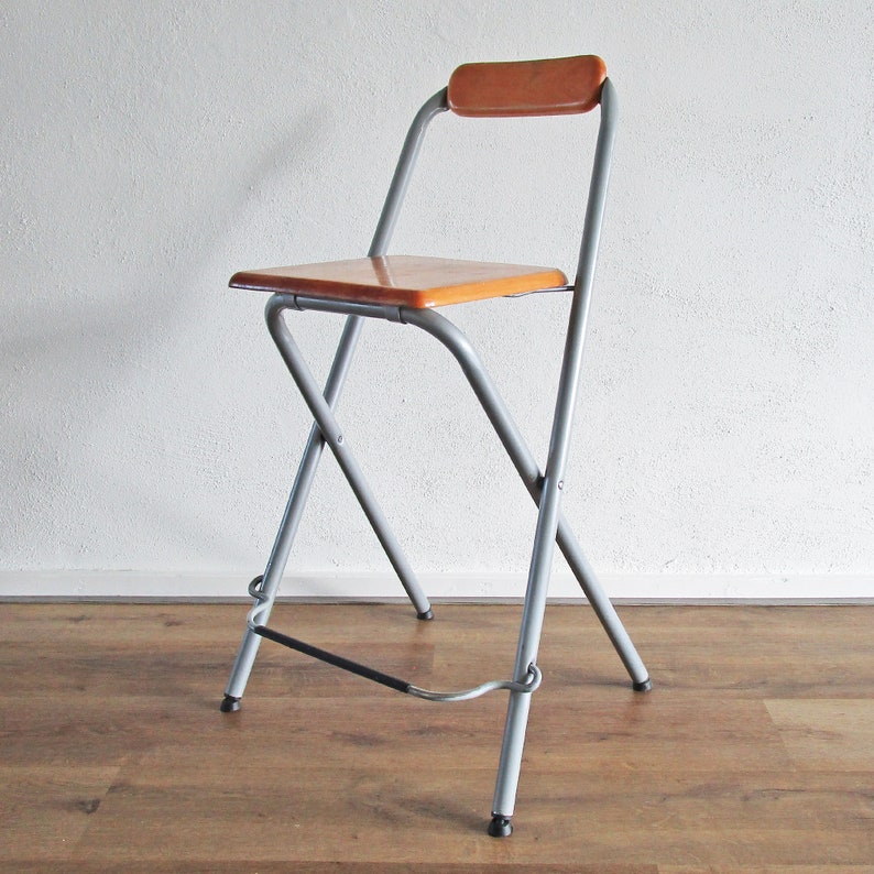 Vintage IKEA Dennis 1990s Bar Stool / Folding Chair Wood and - Etsy