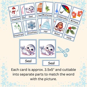40 Printable Winter Flashcards - Winter Vocabulary Flash Cards - Kids ...