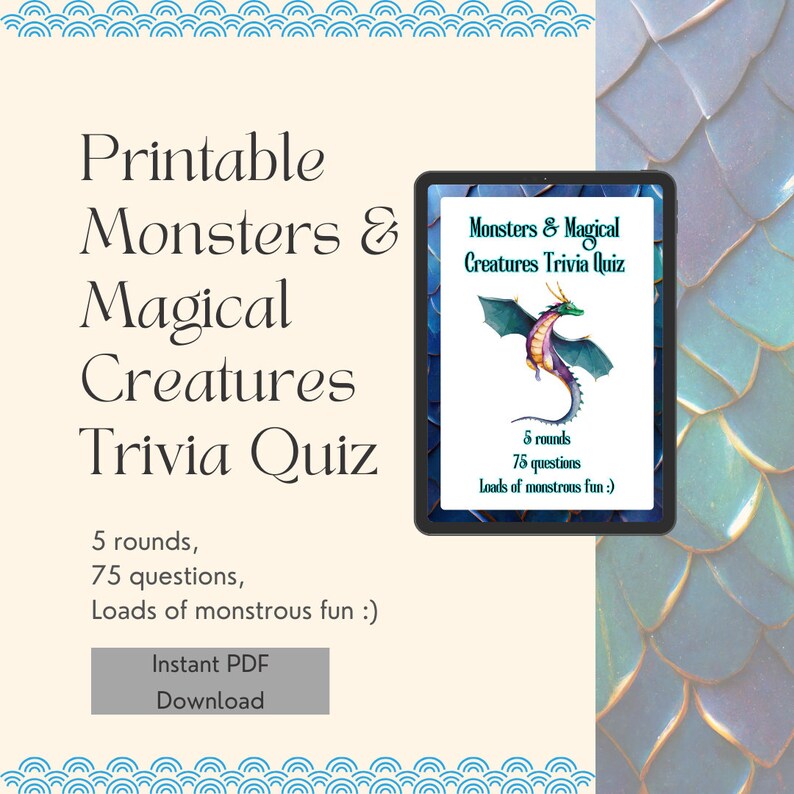 Printable Monsters and Magical Creatures Trivia Quiz - 75 Questions to ...