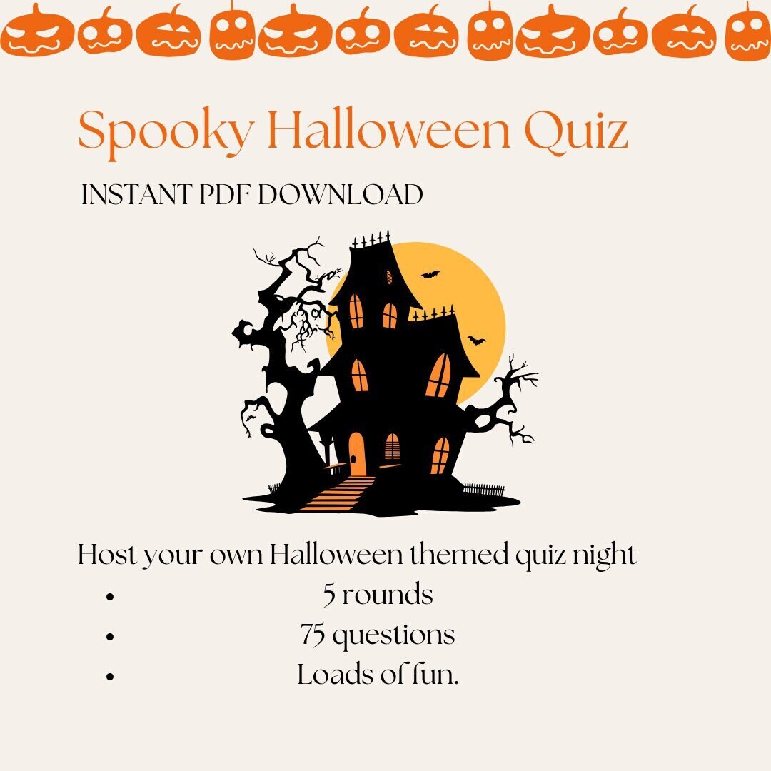Printable Halloween Quiz PDF 75 Trivia Questions to Host Your Own ...