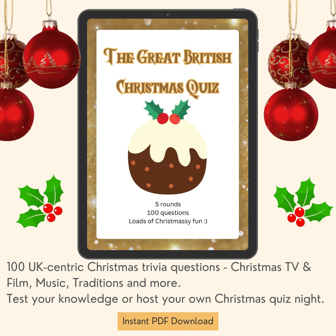 The Great British Christmas Quiz - Printable 100 Christmas Trivia ...