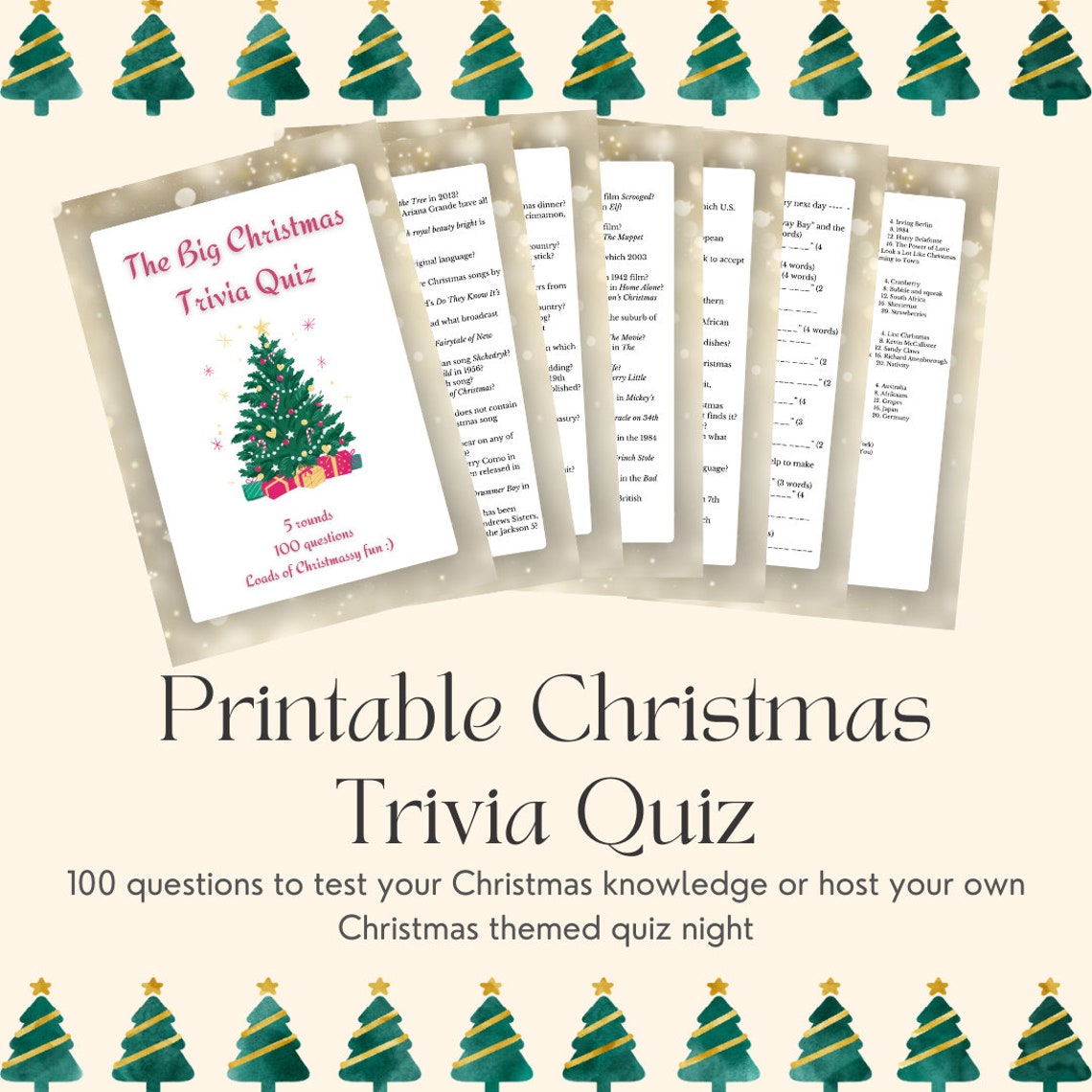 Printable Christmas Trivia Quiz - 100 Festive Questions to Test ...