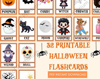 40 Printable Autumn Flashcards - Fall Vocabulary Flash Cards - Kids ...