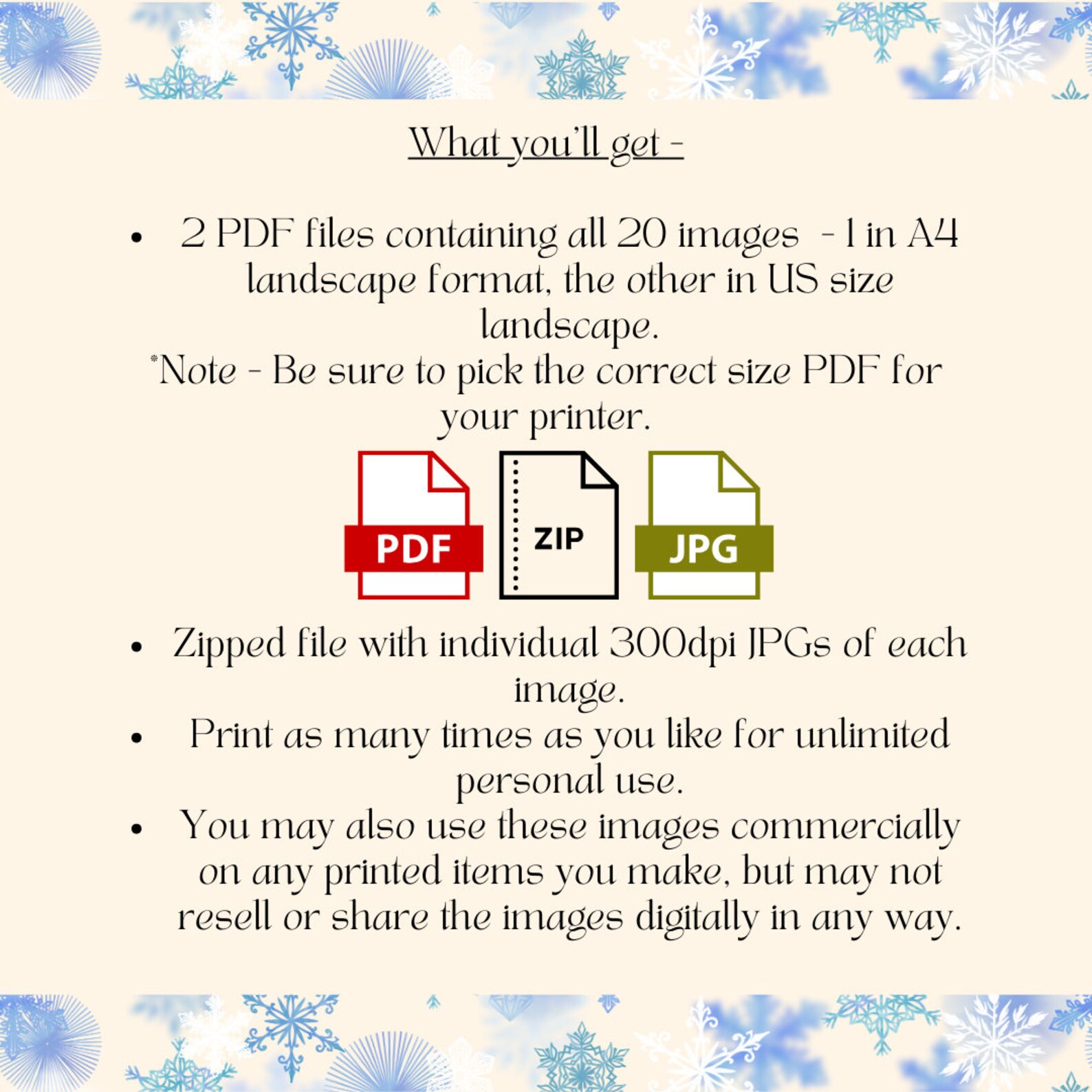 20 Printable Magical Dreamy Winter Cards for Journals, Scrapbooking ...