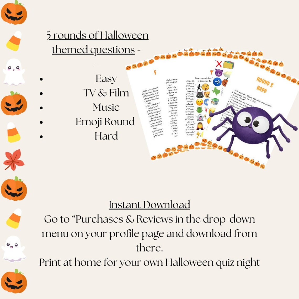 Printable Halloween Quiz PDF 75 Trivia Questions to Host Your Own ...
