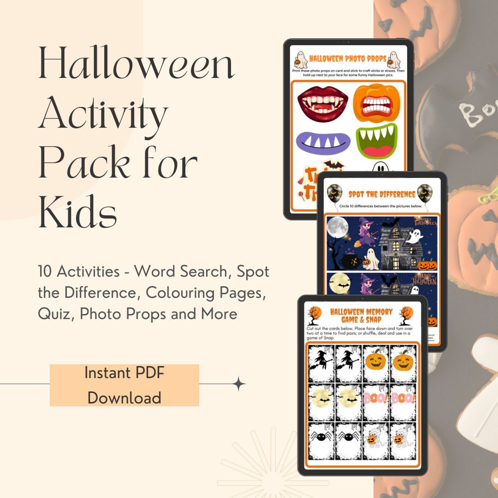 Halloween Printable Activity Pack for Kids 10 Activities - Etsy UK