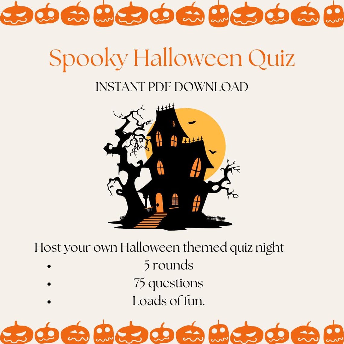 Printable Halloween Quiz PDF - 75 Trivia Questions to Host Your Own ...