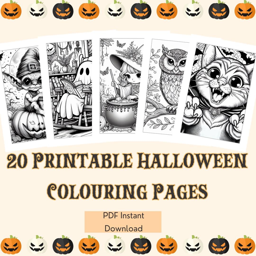 Printable Halloween Colouring Pages - 20 Coloring Pages for Teenagers ...
