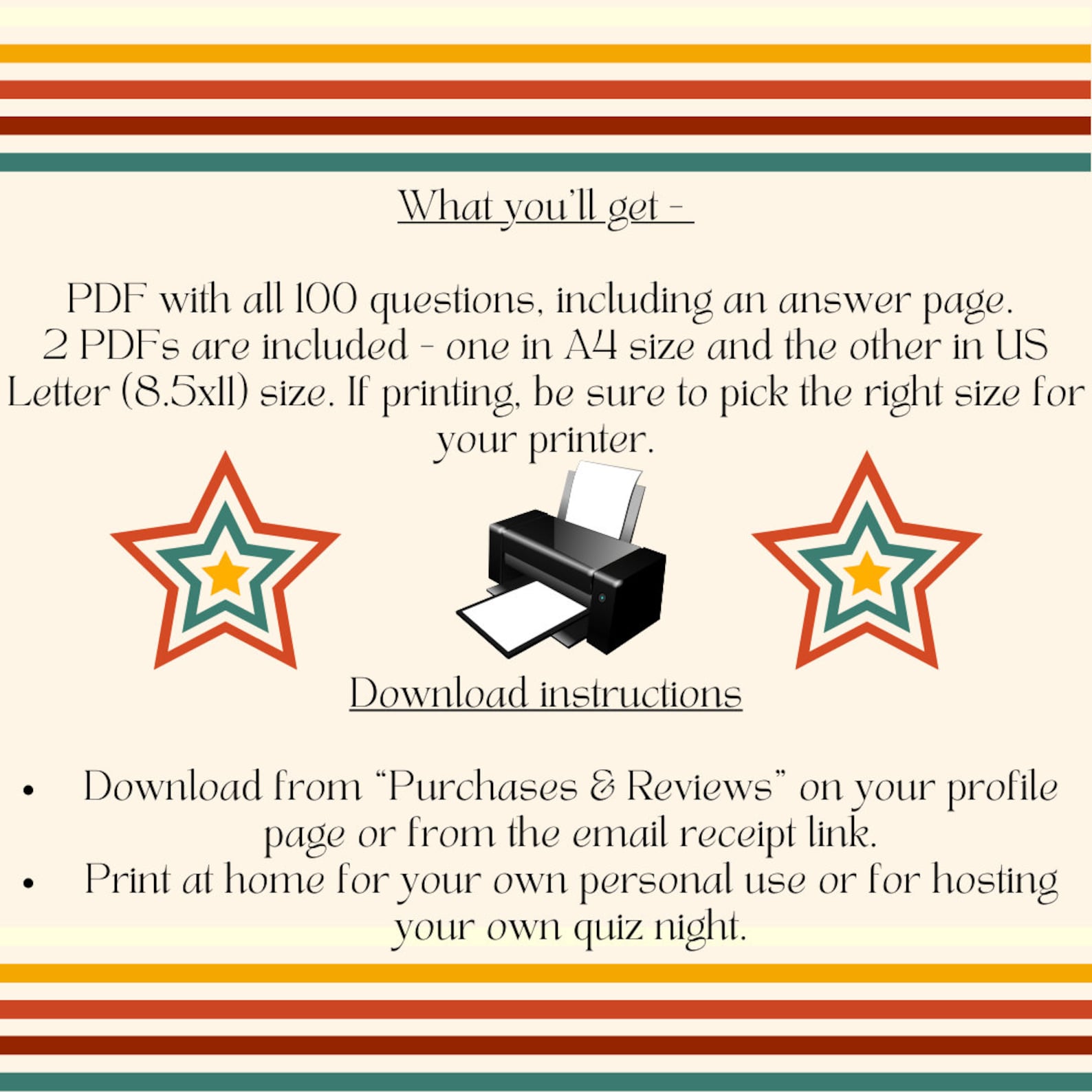 Printable 1970s Trivia Quiz - 100 Questions - Etsy UK