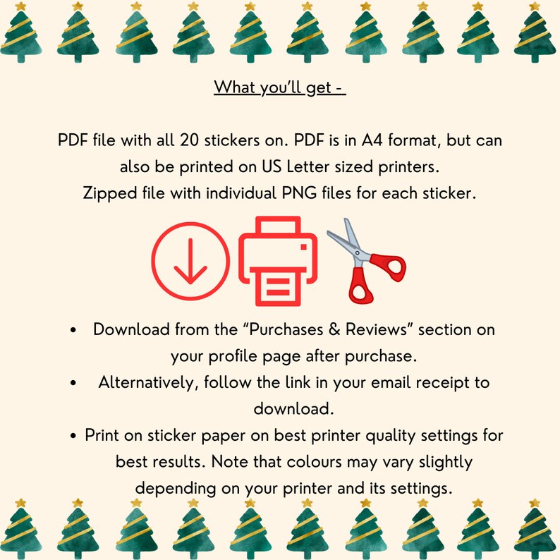 Printable Christmas Gift Tag Stickers - 20 Stickers to Download and ...