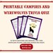 Printable Vampires and Werewolves Trivia Quiz - 75 Questions to Test ...