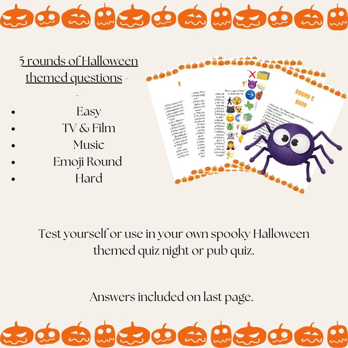 Printable Halloween Quiz PDF - 75 Trivia Questions to Host Your Own ...