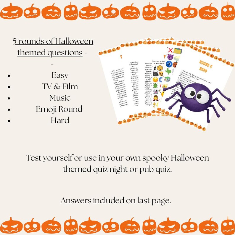 Printable Halloween Quiz PDF - 75 Trivia Questions to Host Your Own ...