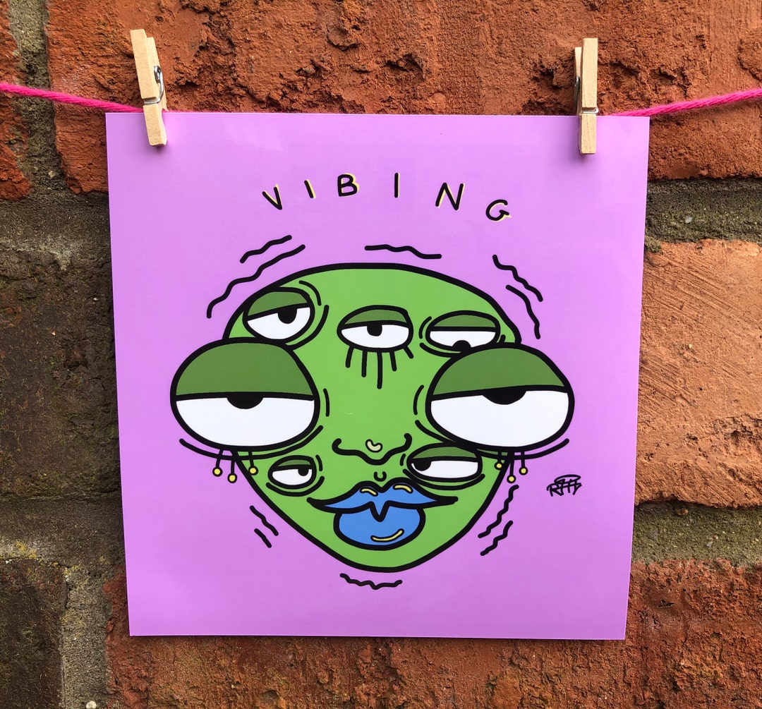 Vibing Print - Etsy