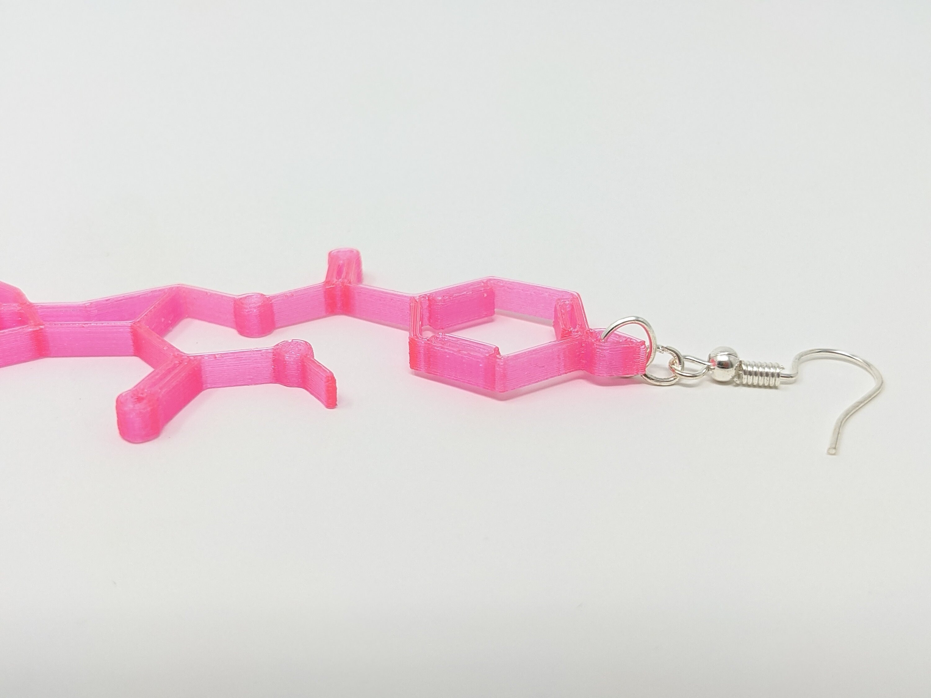 3D Printed Cocaine Molecule Earrings Alt Jewelry Skeletal - Etsy