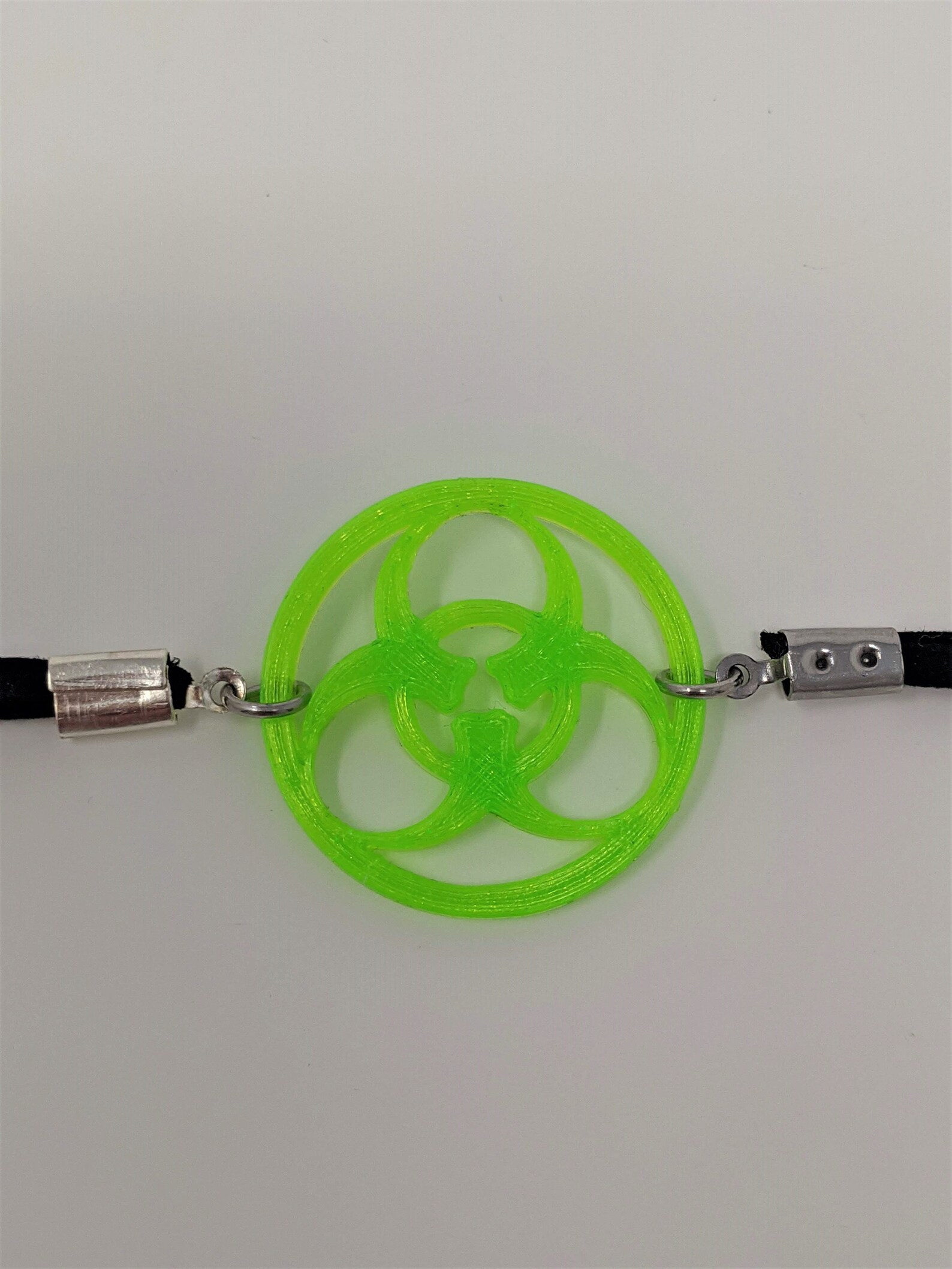 3D Printed Neon Biohazard Choker--post Apocalyptic Mod Choker Necklace ...