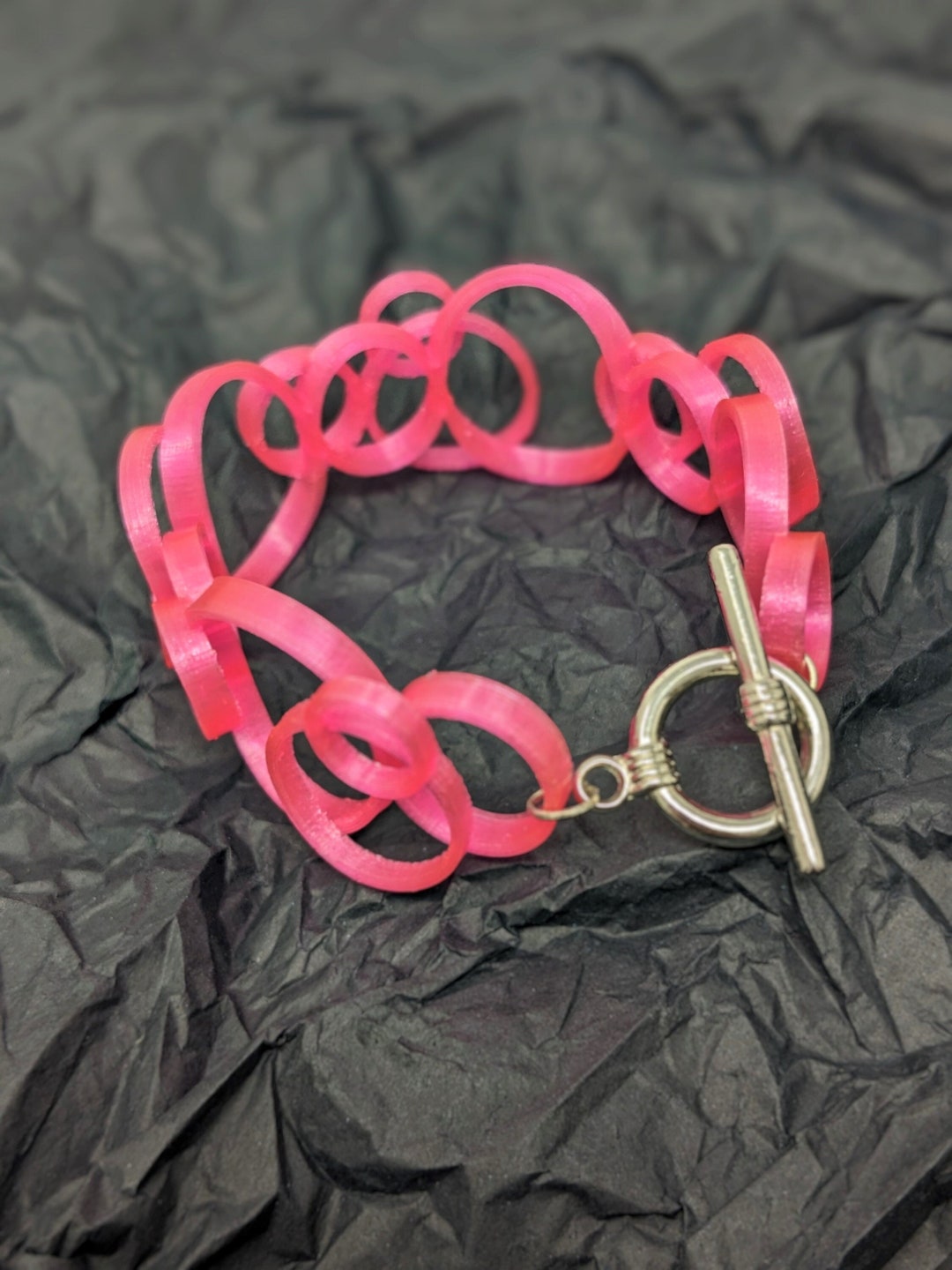 Neon Bubble Cuff Bracelet--3d Printed Architectural Stacked Circles--lightweight Fluorescent ...