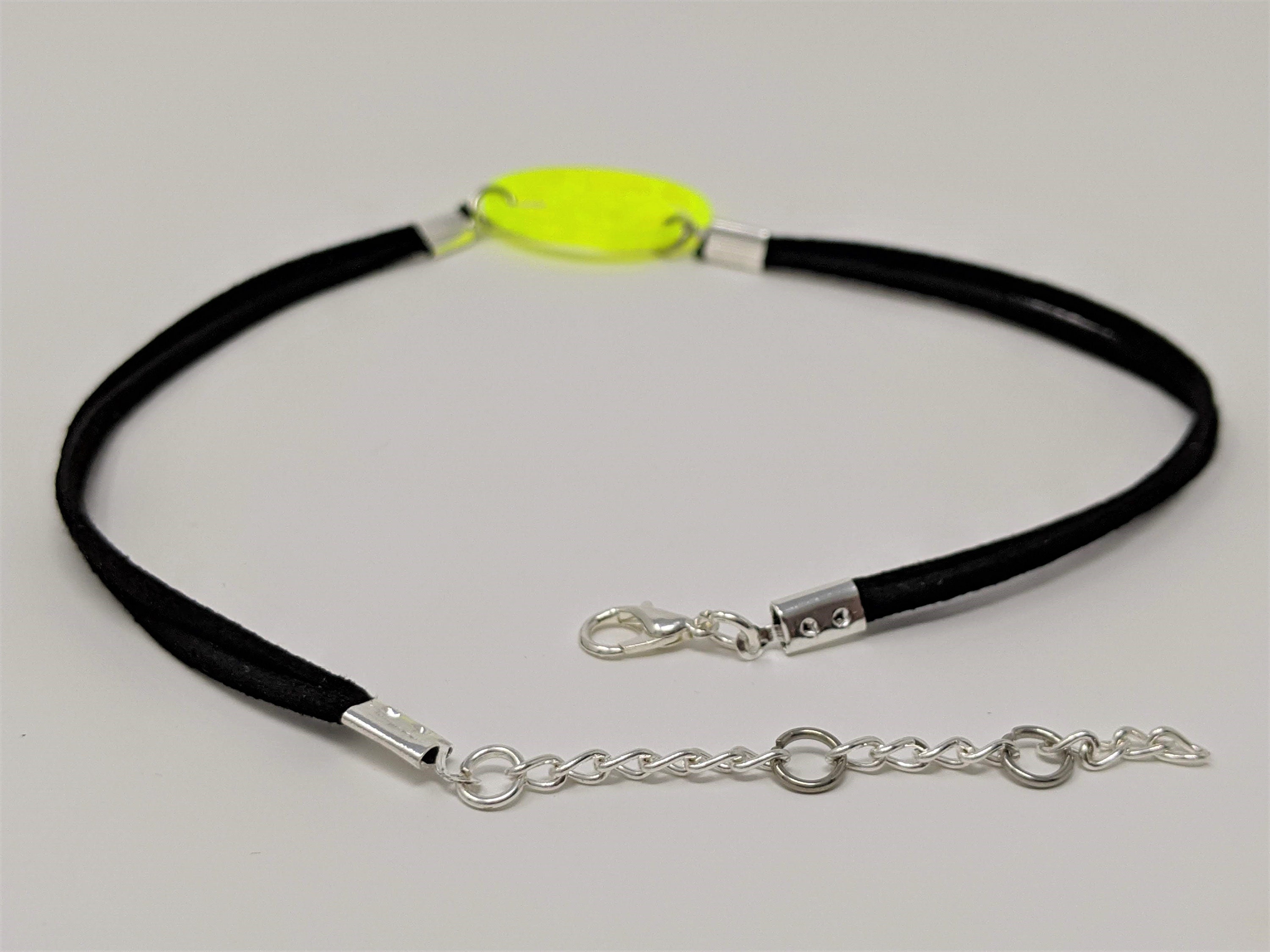 3D Printed Neon Biohazard Choker--post Apocalyptic Mod Choker Necklace ...