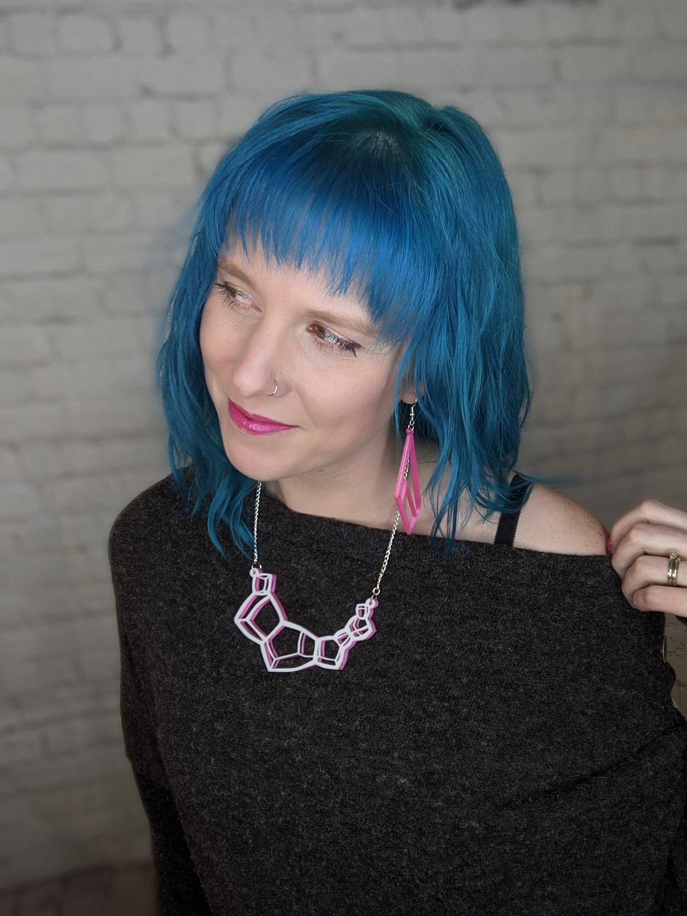 Asymmetrical Neon Drop Earrings--3d Printed Statement Earrings ...