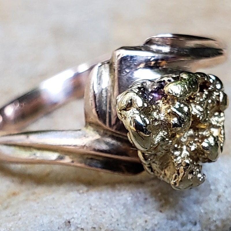 Gold Nugget Ring - Etsy