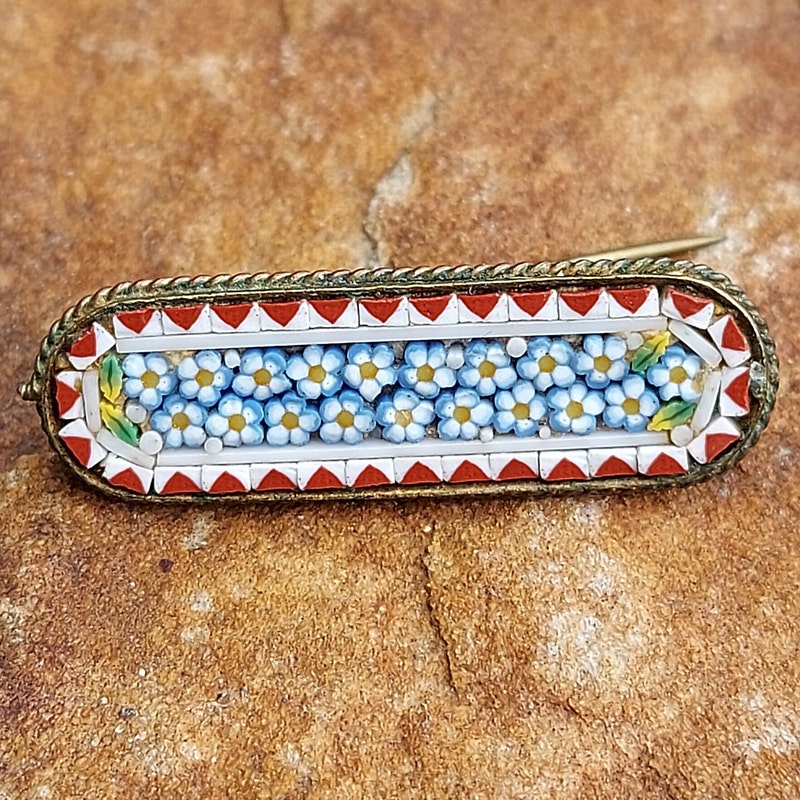 Micro Mosaic Brooch - Etsy