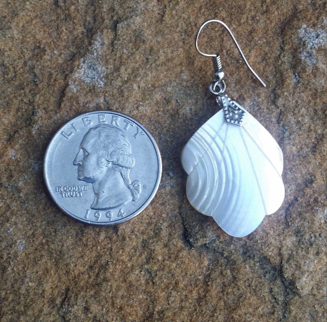 Mother of Pearl Carved Shell Earrings - Etsy