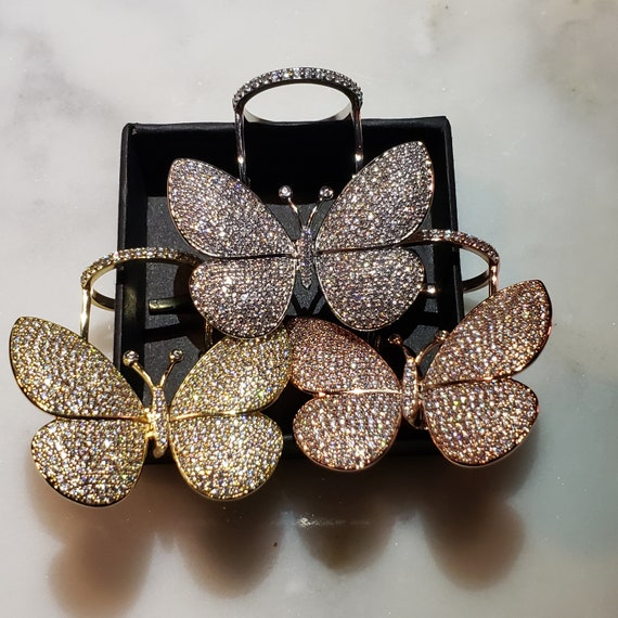 Flying Butterfly Ring / Moveable Butterfly Ring / CZ Fun | Etsy