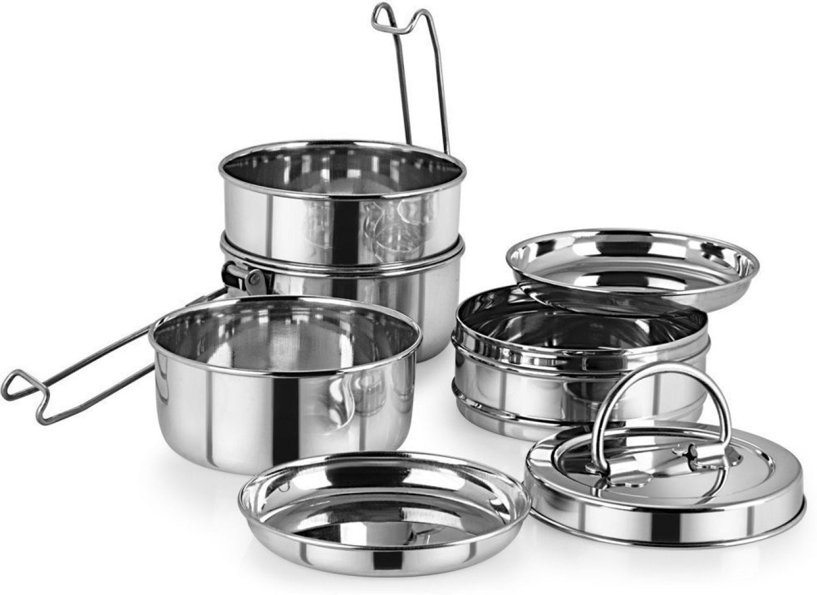 Handmade Indian Tiffin Box: 4-tier Stainless Steel Lunch Container - Etsy