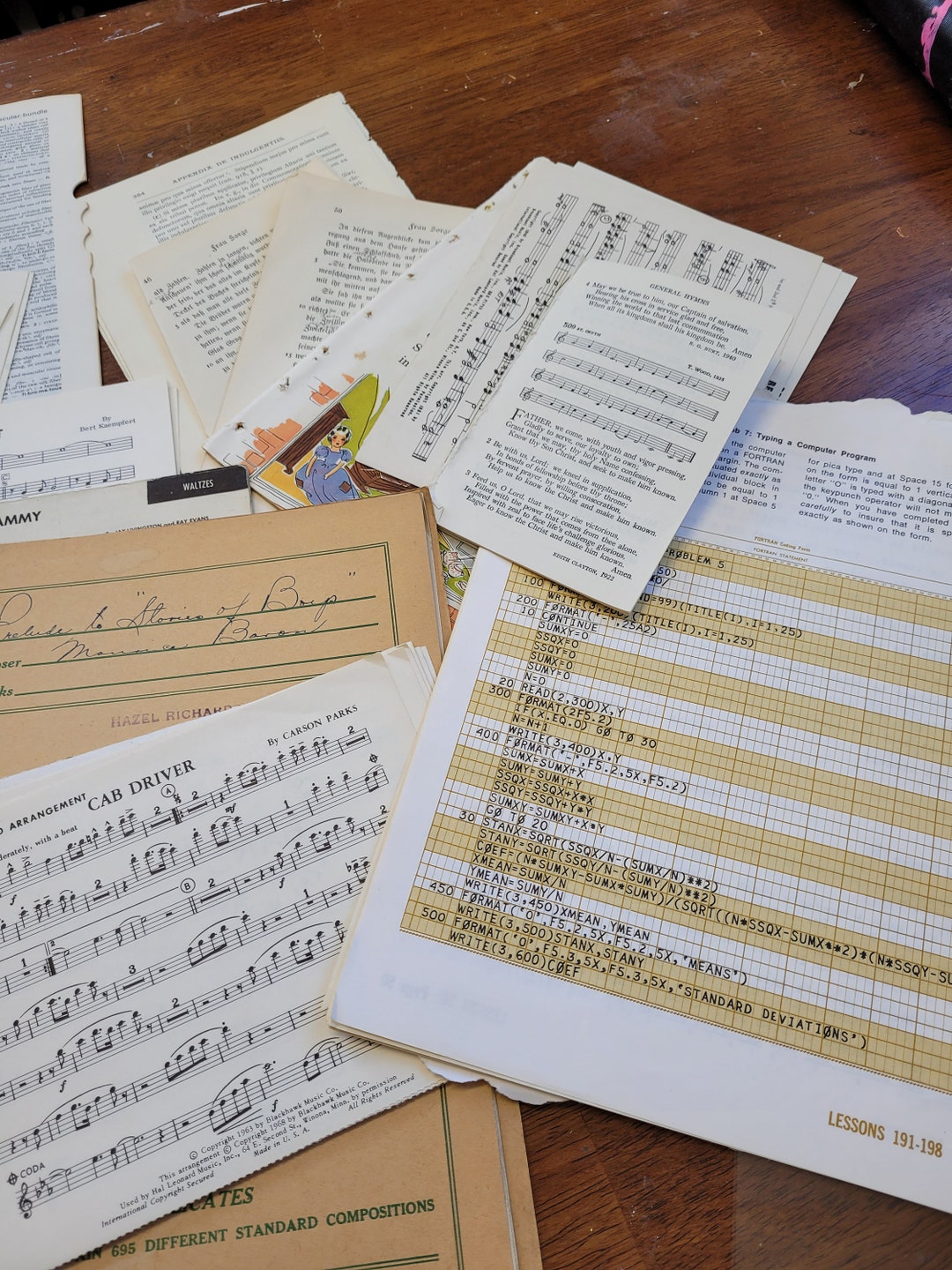 Junk Journal Music Paper, Vintage Paper for Crafting, Rescued Music ...