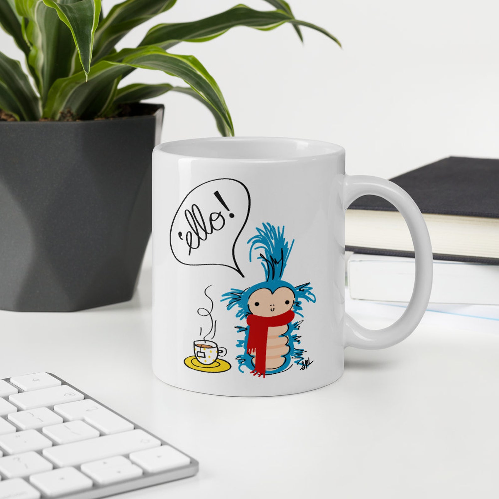 Ello Worm Mug, Labyrinth Inspired Mug, Labyrinth Worm Mug, Movie Mugs ...