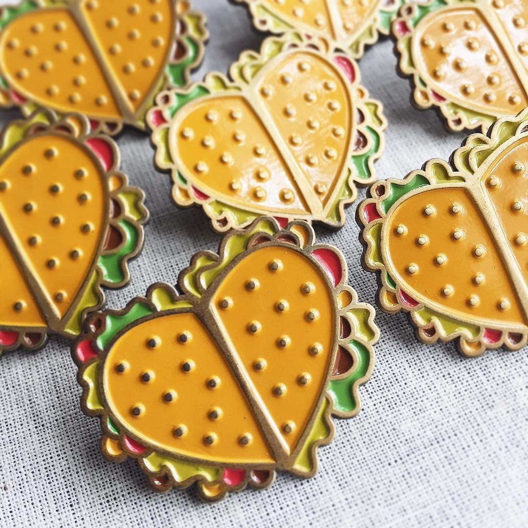 ON SALE Taco Enamel Pin Taco Love Enamel Pin Taco Heart - Etsy
