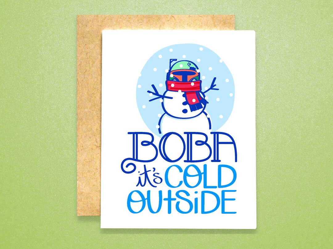 Boba It's Cold Outside Card individual & Bulk Card Sets - Etsy