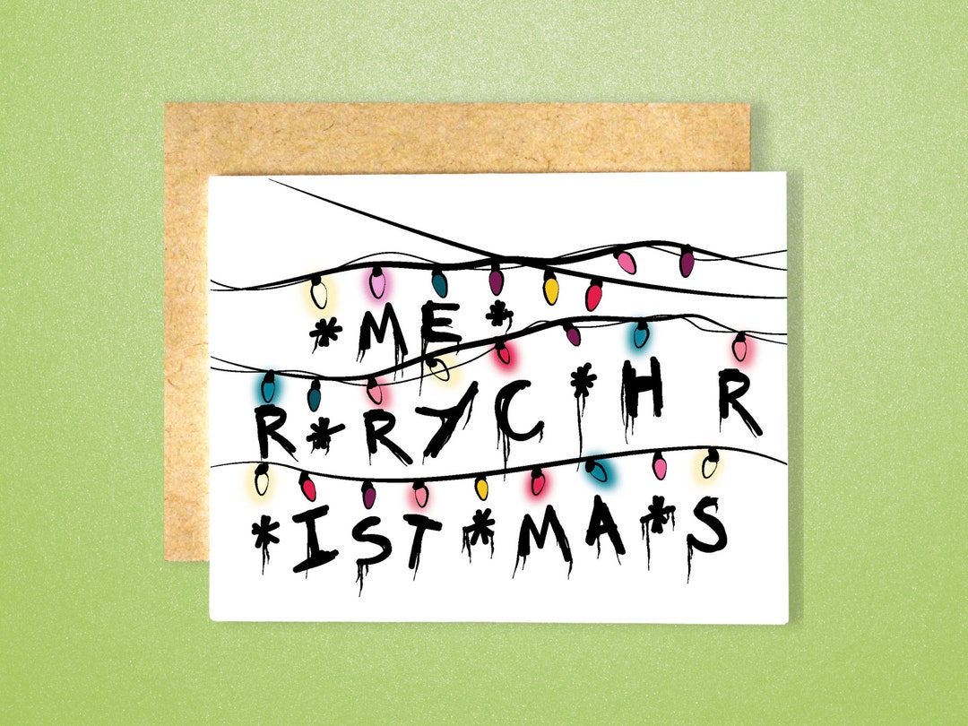 Stranger Things: Merry Christmas Card (individual & Bulk Card Sets ...