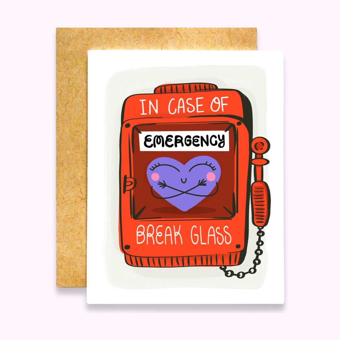 NEW!! in Case of Emergency Break Glass Card | Hug Card | Thinking of ...