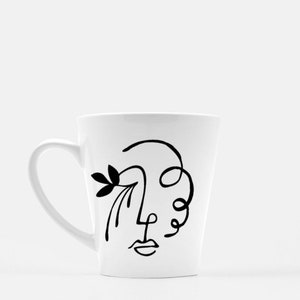 Abstract Face Mug 12 Oz Latte Mug Abstract Mug - Etsy