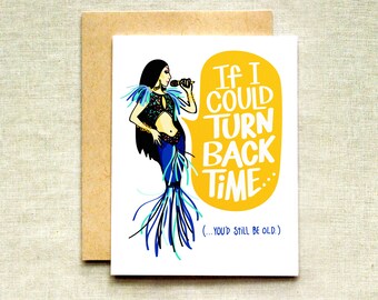 Cher Birthday Card - Etsy
