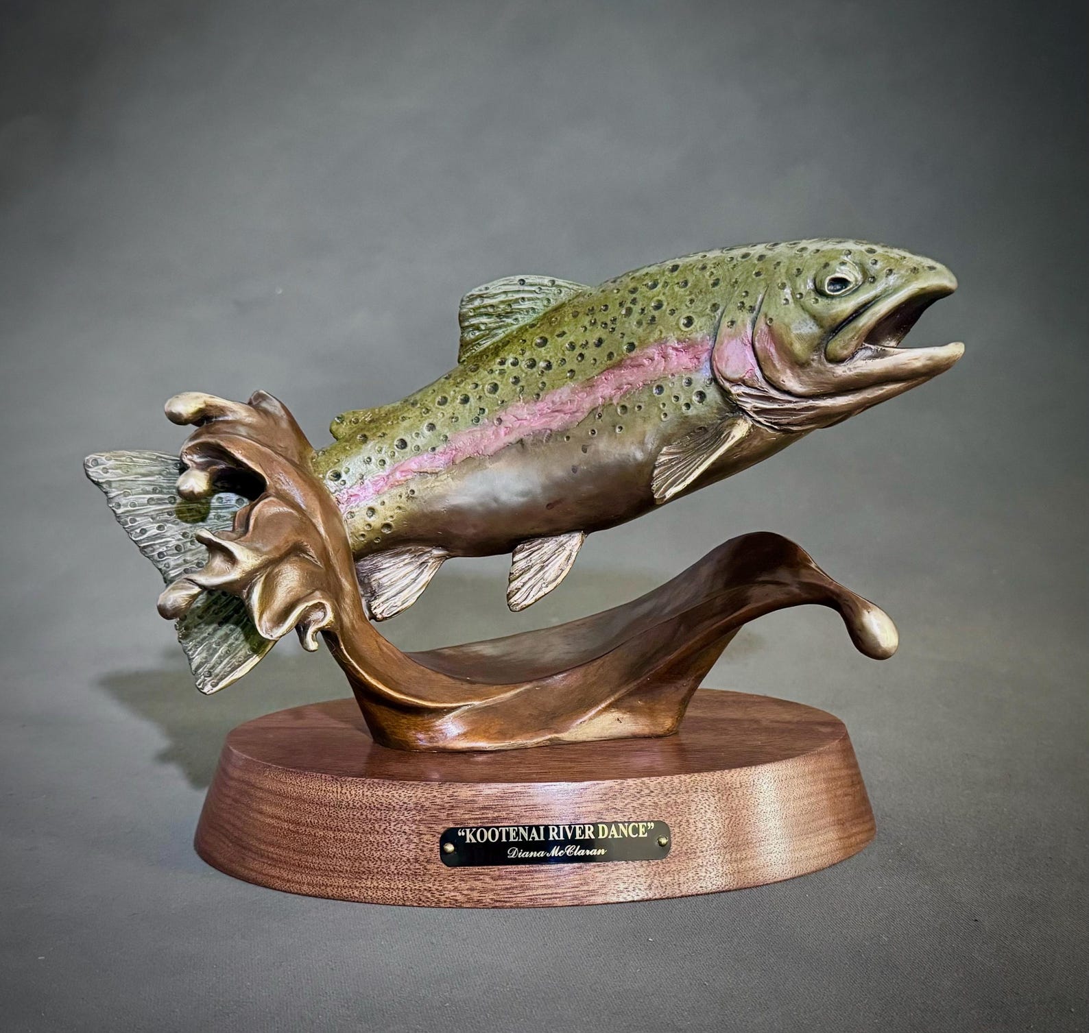 Rainbow Trout Bronze Sculpture - Etsy