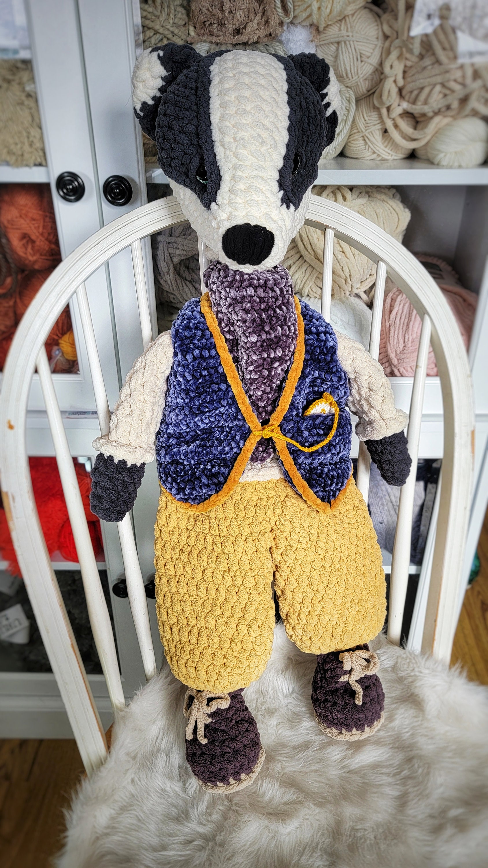 Amigurumi Crochet Pattern Sir Brock Badger Badger Amigurumi Cute Cuddly ...