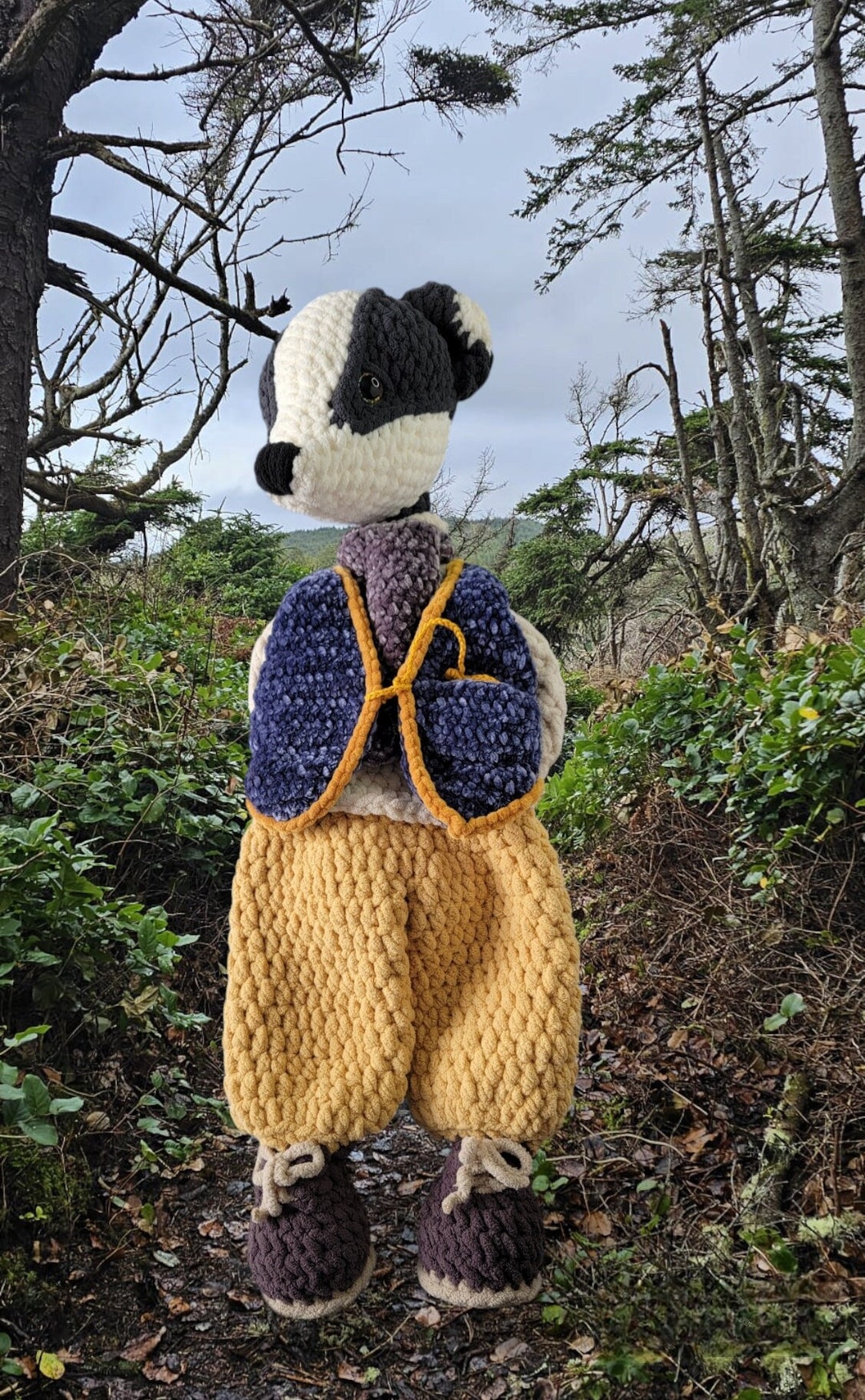 Amigurumi Crochet Pattern - Sir Brock Badger - Badger - Amigurumi ...