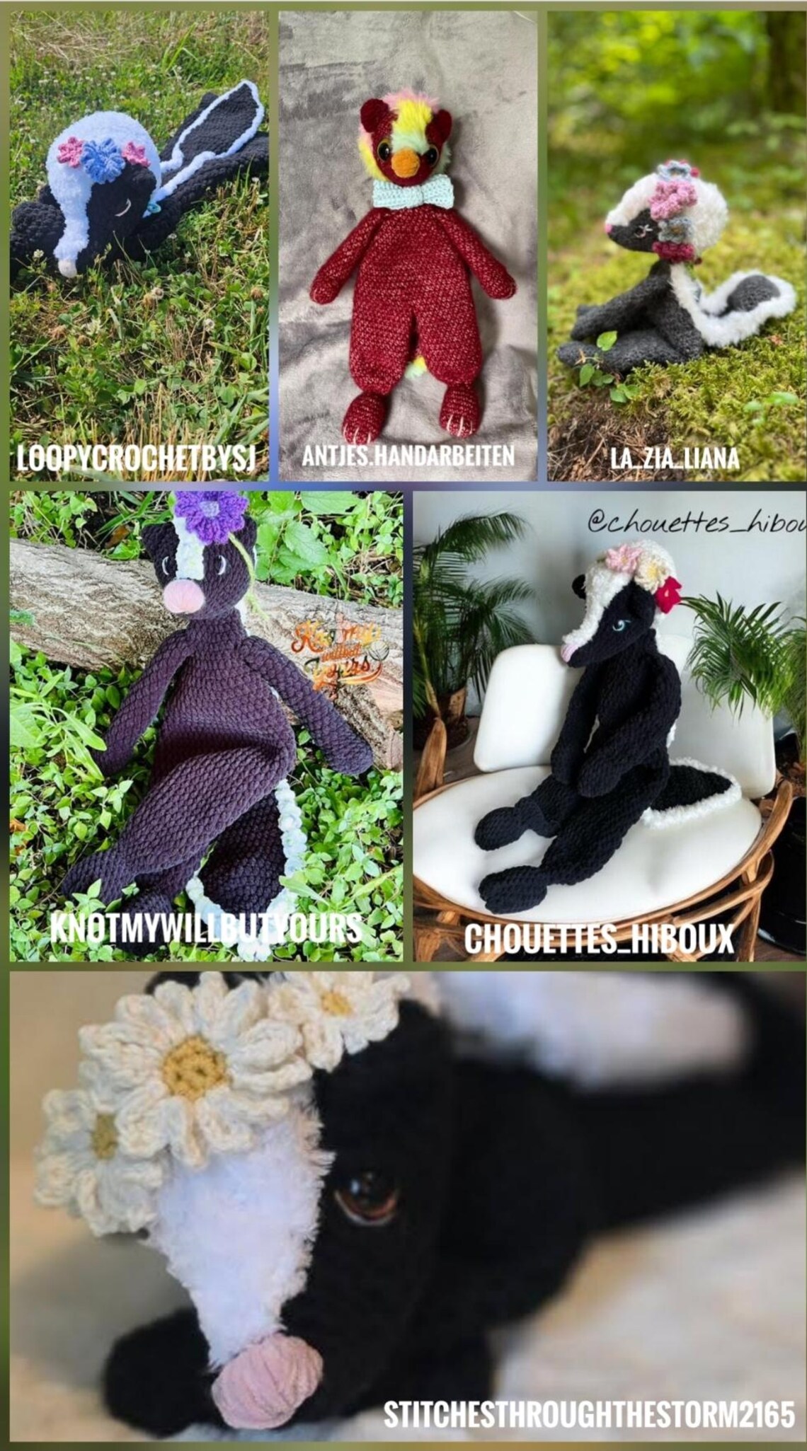 Crochet Skunk Amigurumi Pattern: Large Cuddly Snuggler (PDF Pattern) - Etsy
